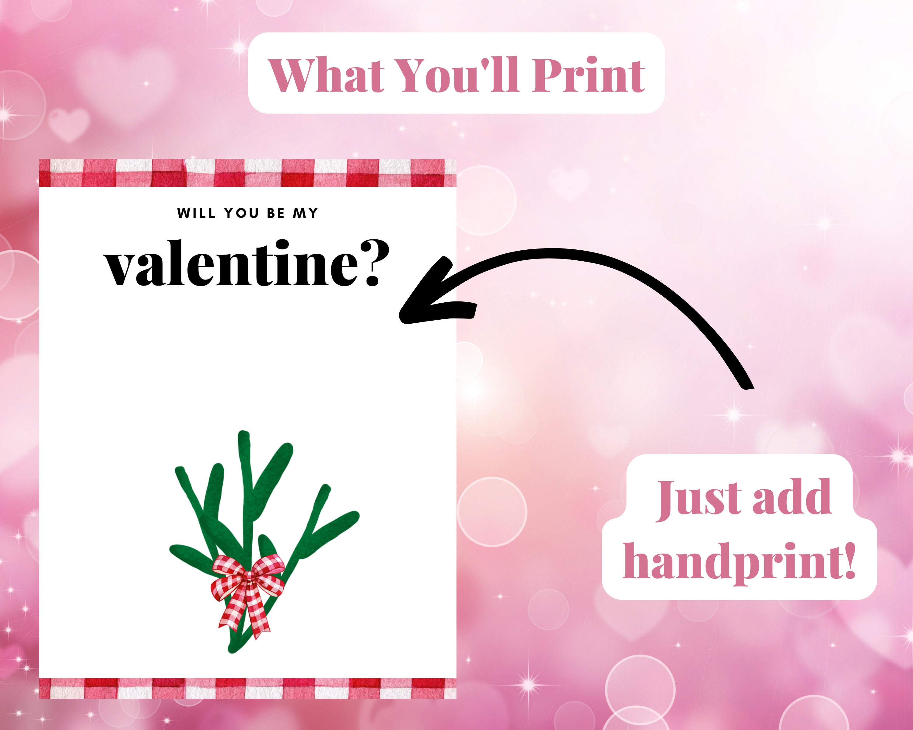 Rose Valentine's Day Handprint Craft - Etsy