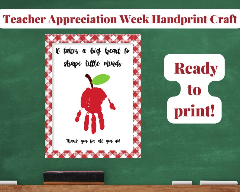 Teacher Appreciation Handprint Craft - Etsy