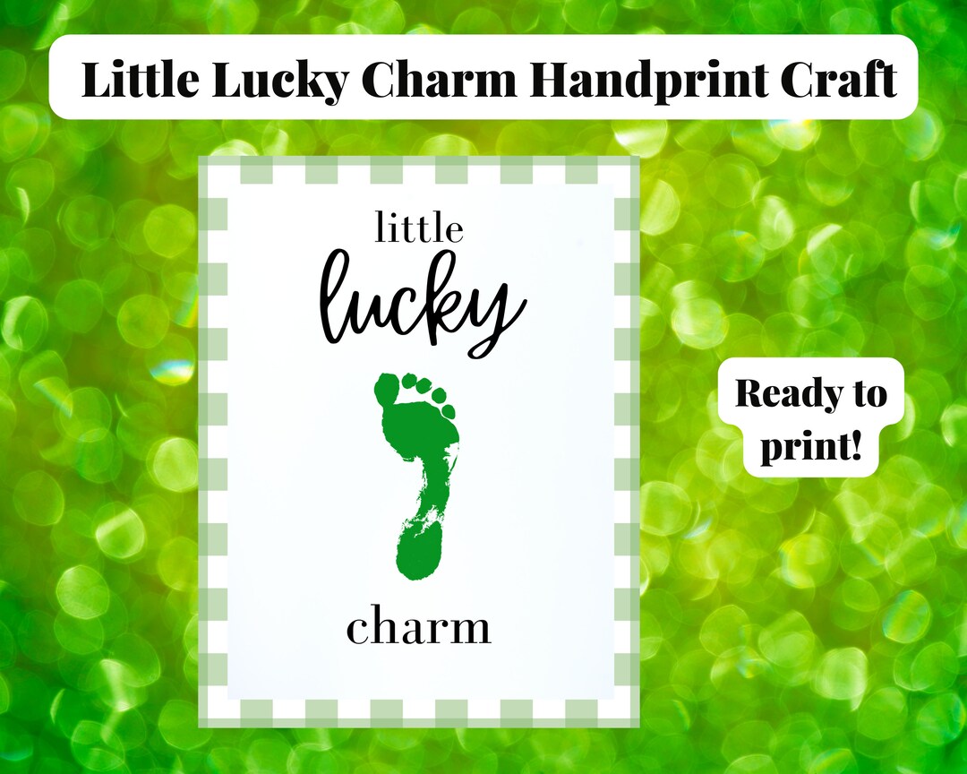 Little Lucky Charm St. Patrick's Day Footprint Craft - Etsy