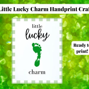 Little Lucky Charm St. Patrick's Day Footprint Craft - Etsy
