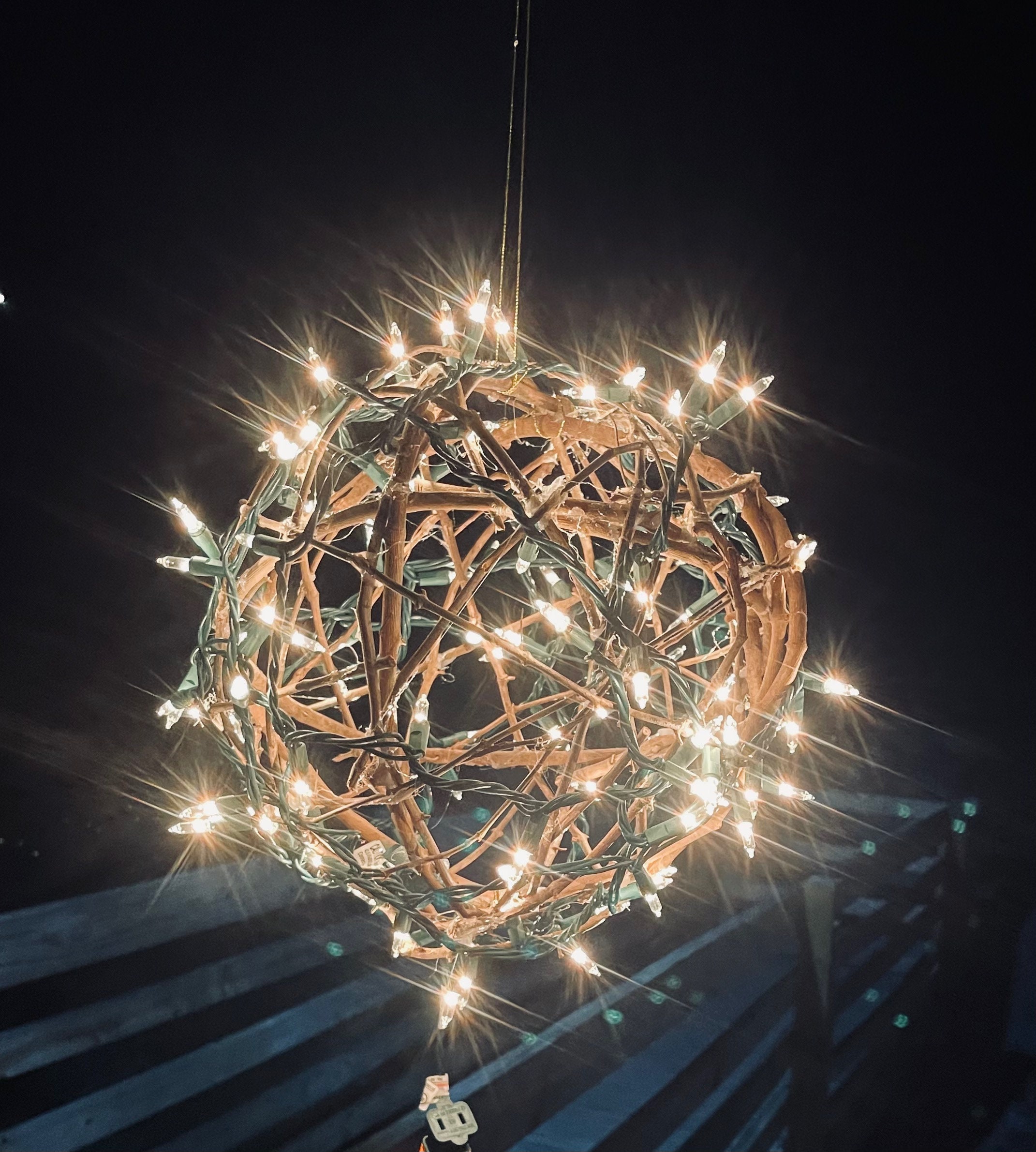Grapevine Lighted Ball - Etsy