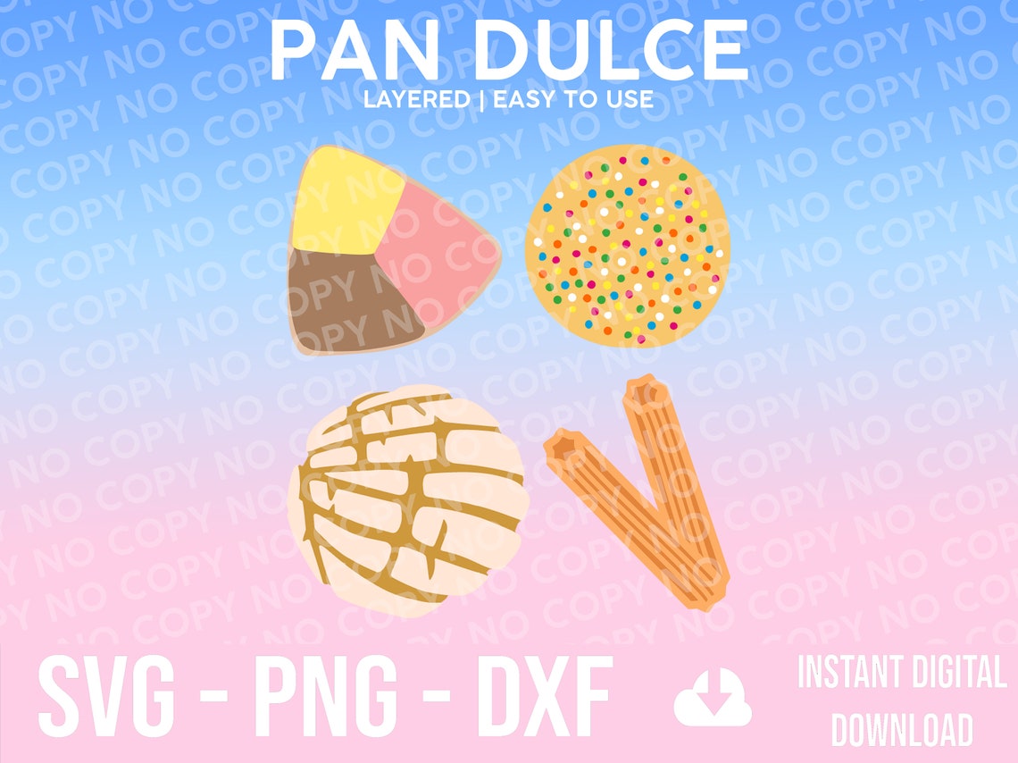 Pan Dulce SVG Bundle Pan Dulce Svgs Concha Svg Mexican - Etsy