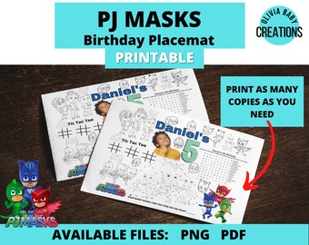 Printable Pj Mask Activity Sheet - Etsy