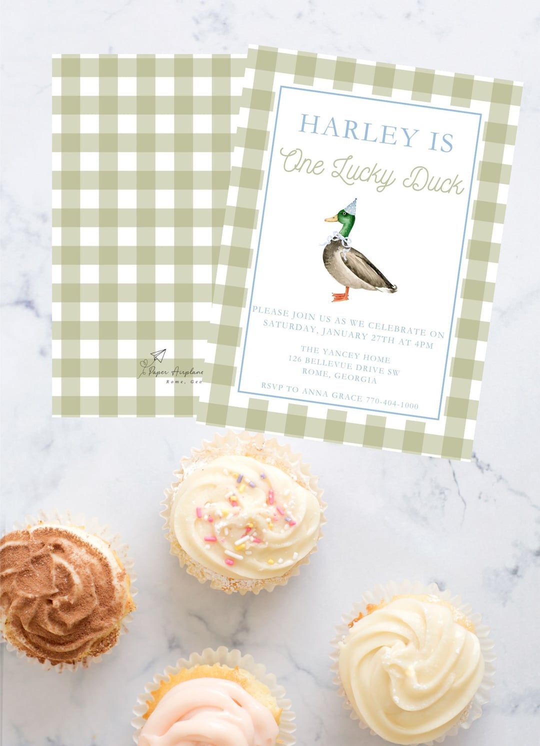 ONE Lucky Duck, First Birthday Invitation, Preppy Boys First Birthday ...