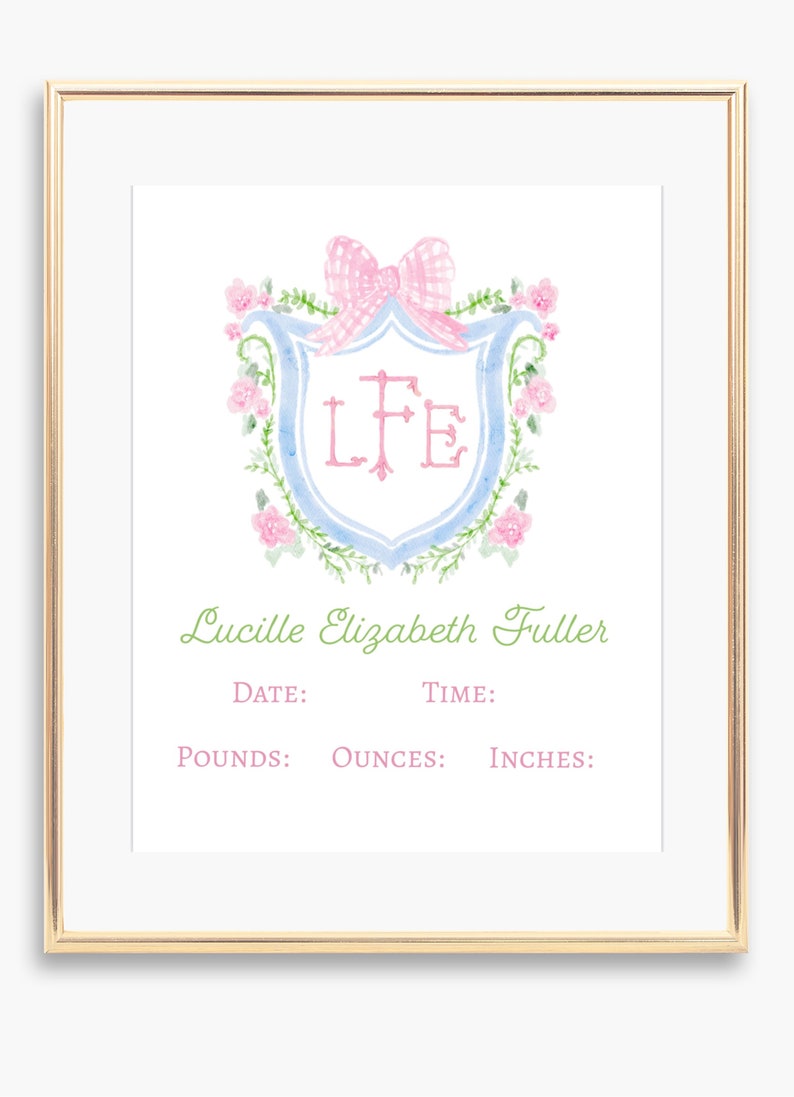 Custom Newborn Baby Sign, Hospital Door Sign, Nursery Sign, Watercolor ...