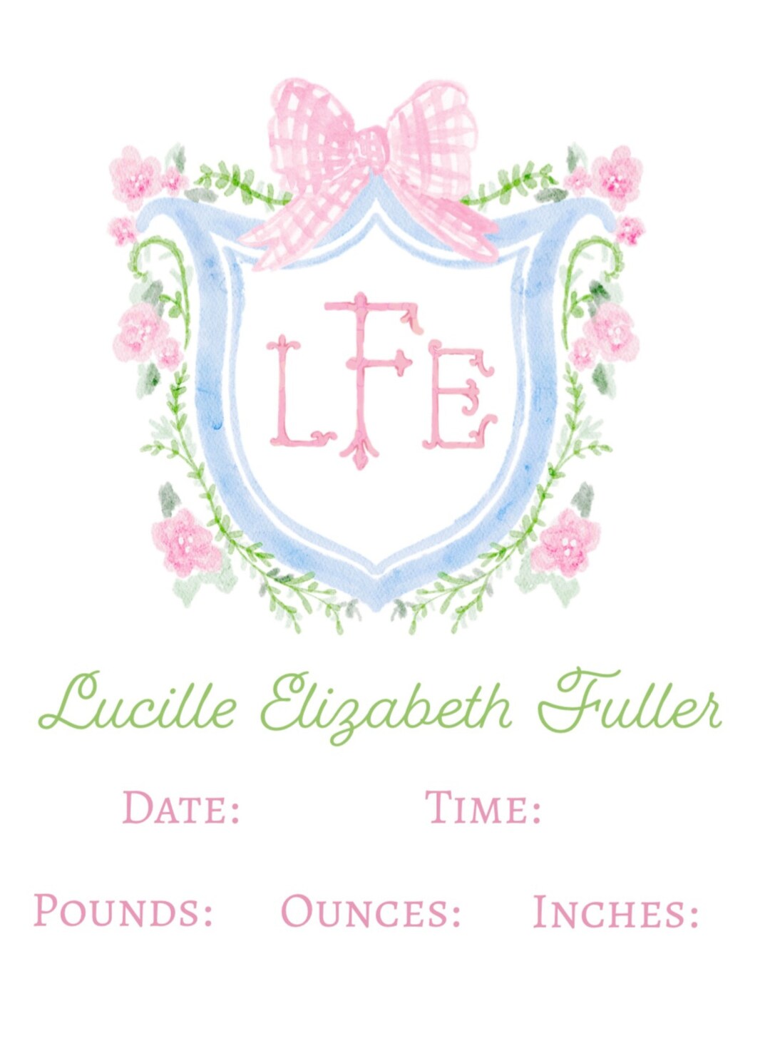 Custom Newborn Baby Sign, Hospital Door Sign, Nursery Sign, Watercolor ...