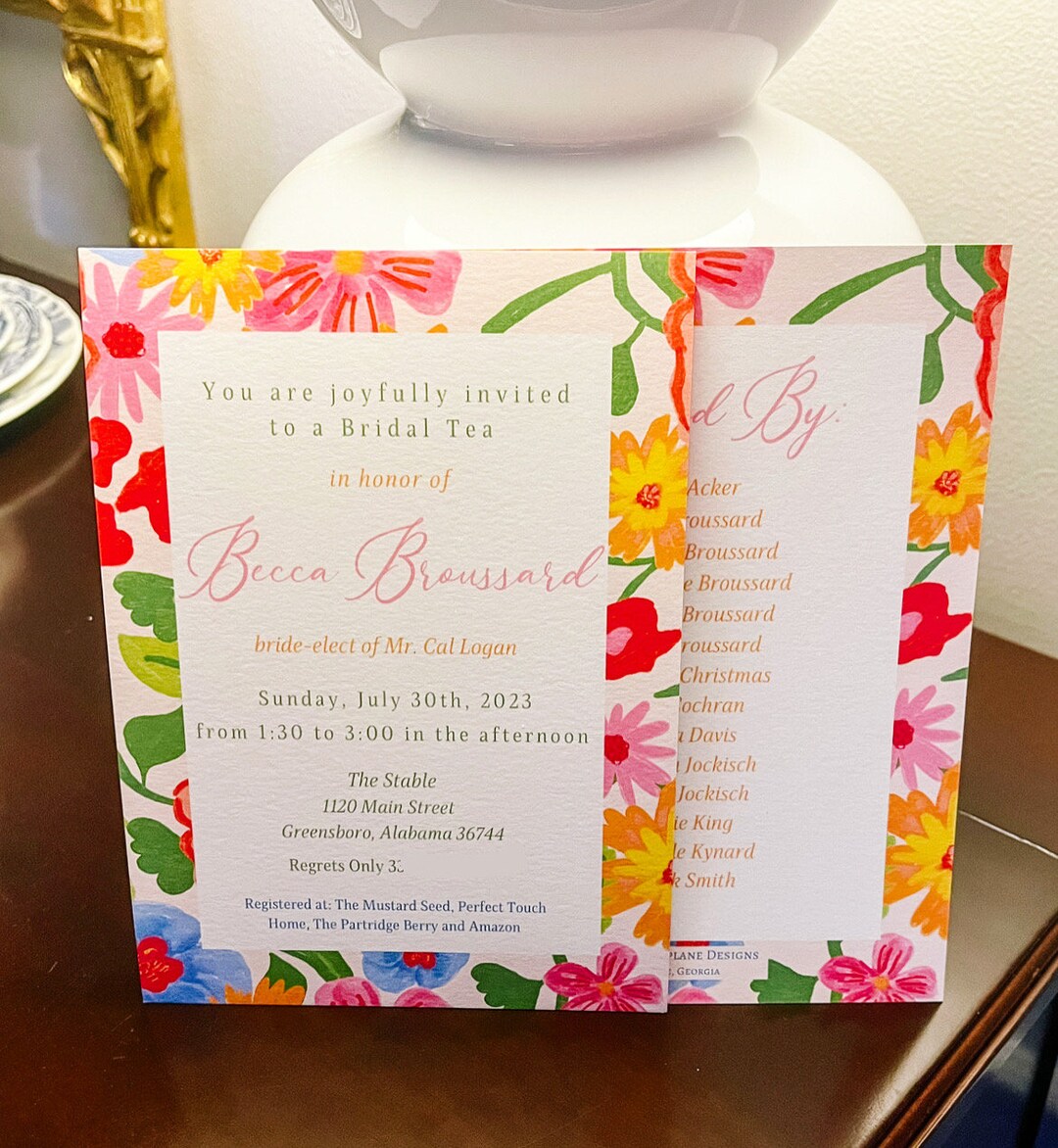 Vibrant Blooms Summer Bridal Shower Invitation, Bright Florals ...