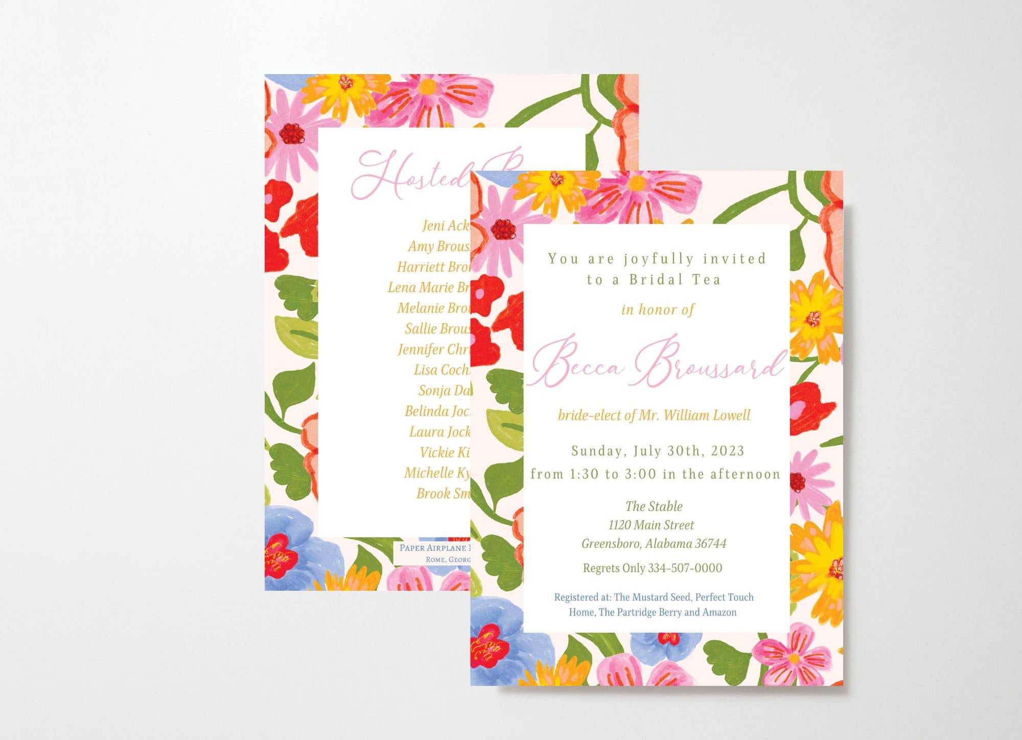 Vibrant Blooms Summer Bridal Shower Invitation, Bright Florals ...