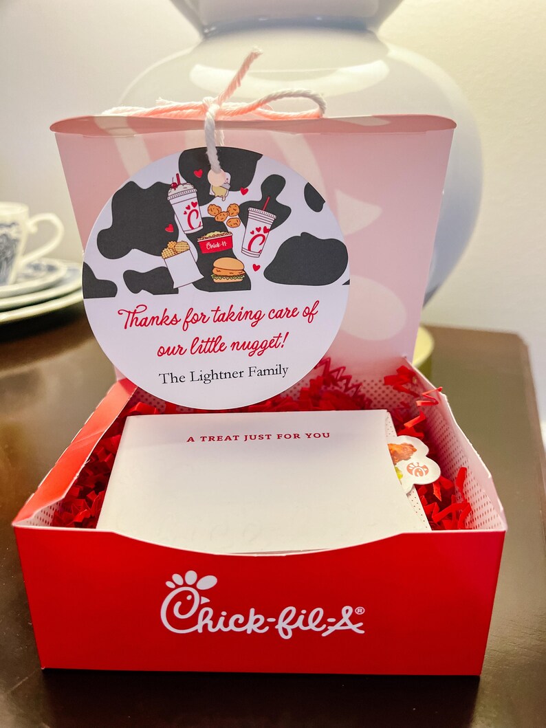 Chic Fil A Gift Tag, Our Little Nugget Gift Tag, Teacher Appreciation ...