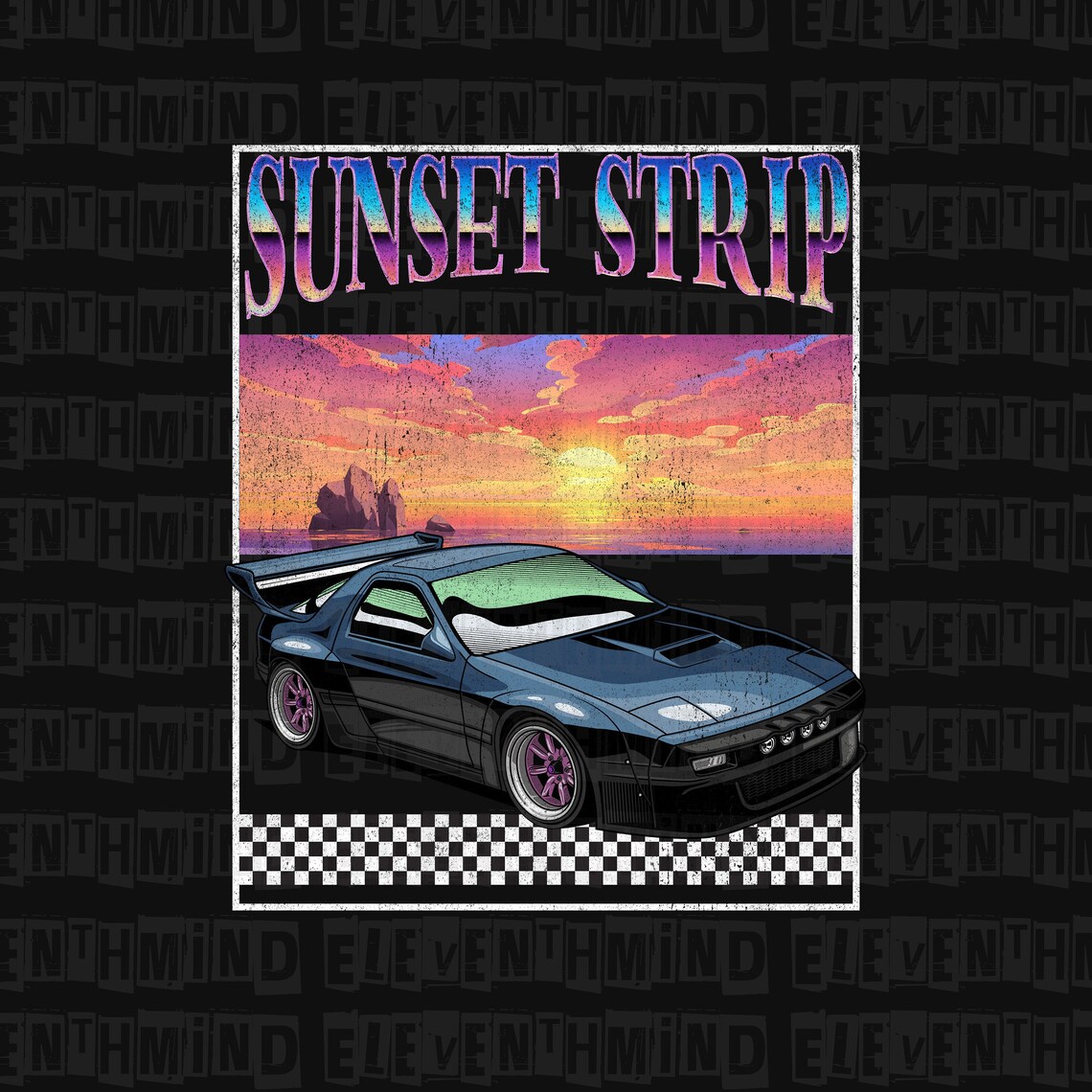 JDM Sunset Strip Artwork, Street Racing Digital Download, Svg + Png ...
