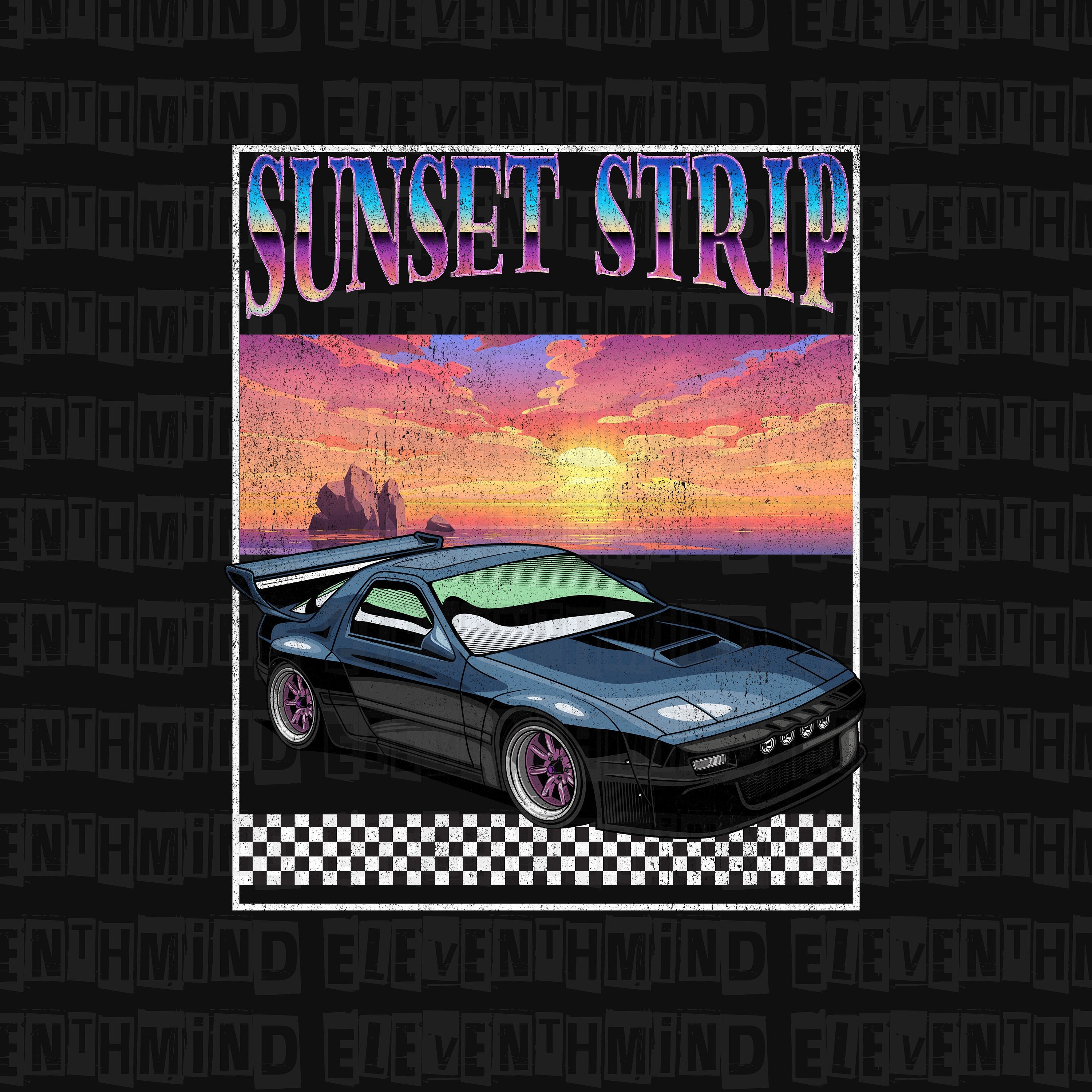 JDM Sunset Strip Artwork, Street Racing Digital Download, Svg + Png ...