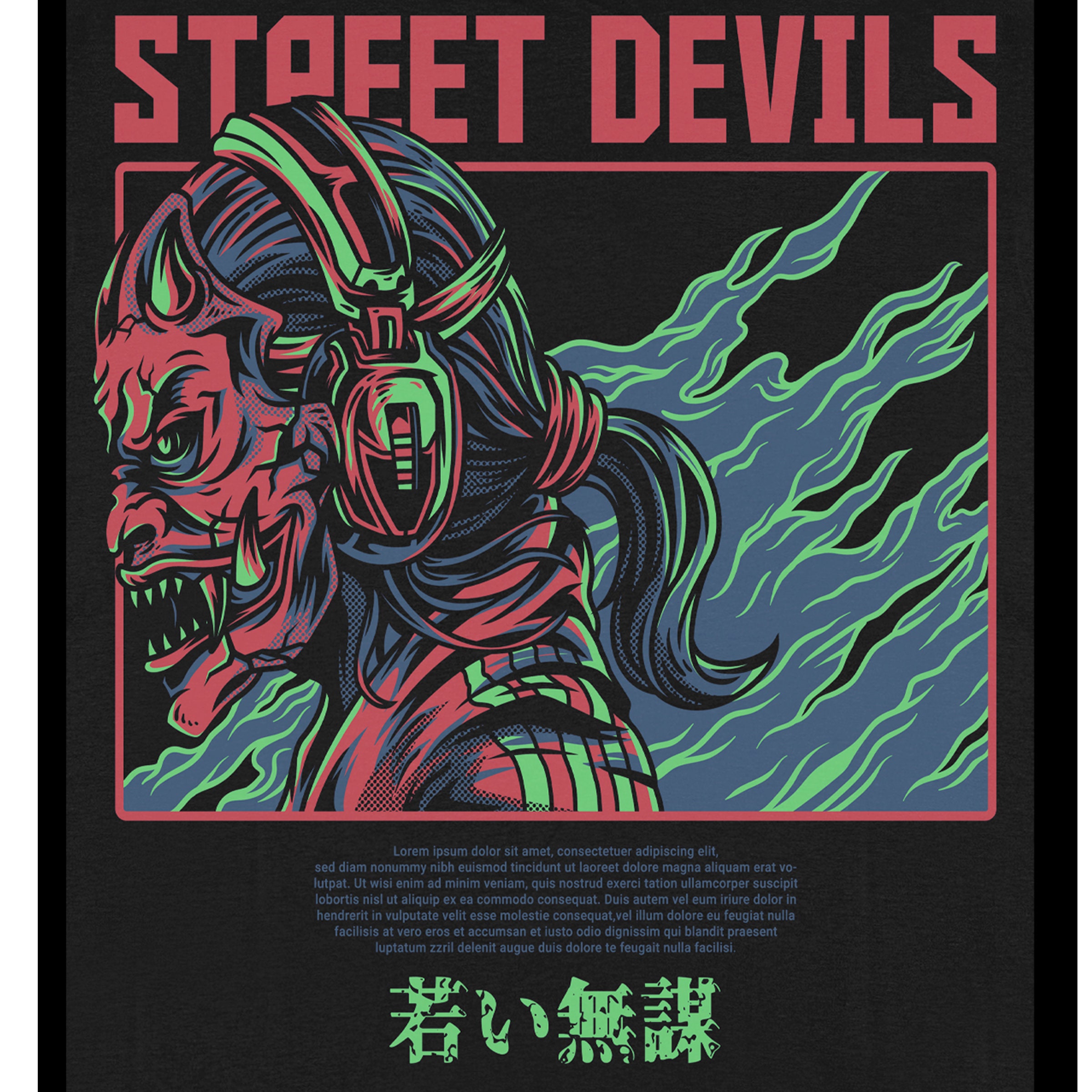 Street Devils T-shirt | Streetwear Graphic Tee, Japanese Aesthetic - Etsy