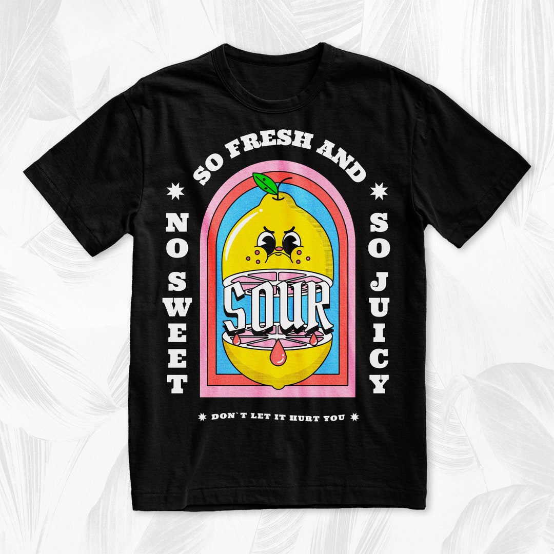 Sour Lemon T-shirt, Retro Graphic Tees - Etsy