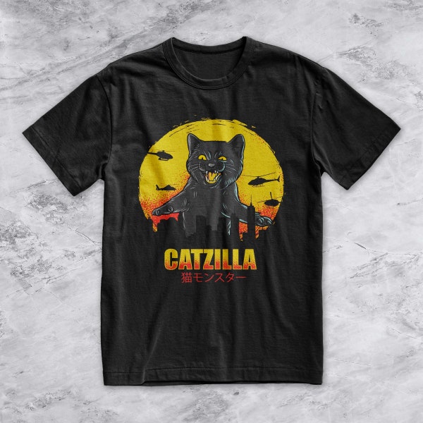 Cat Godzilla Shirt - Etsy