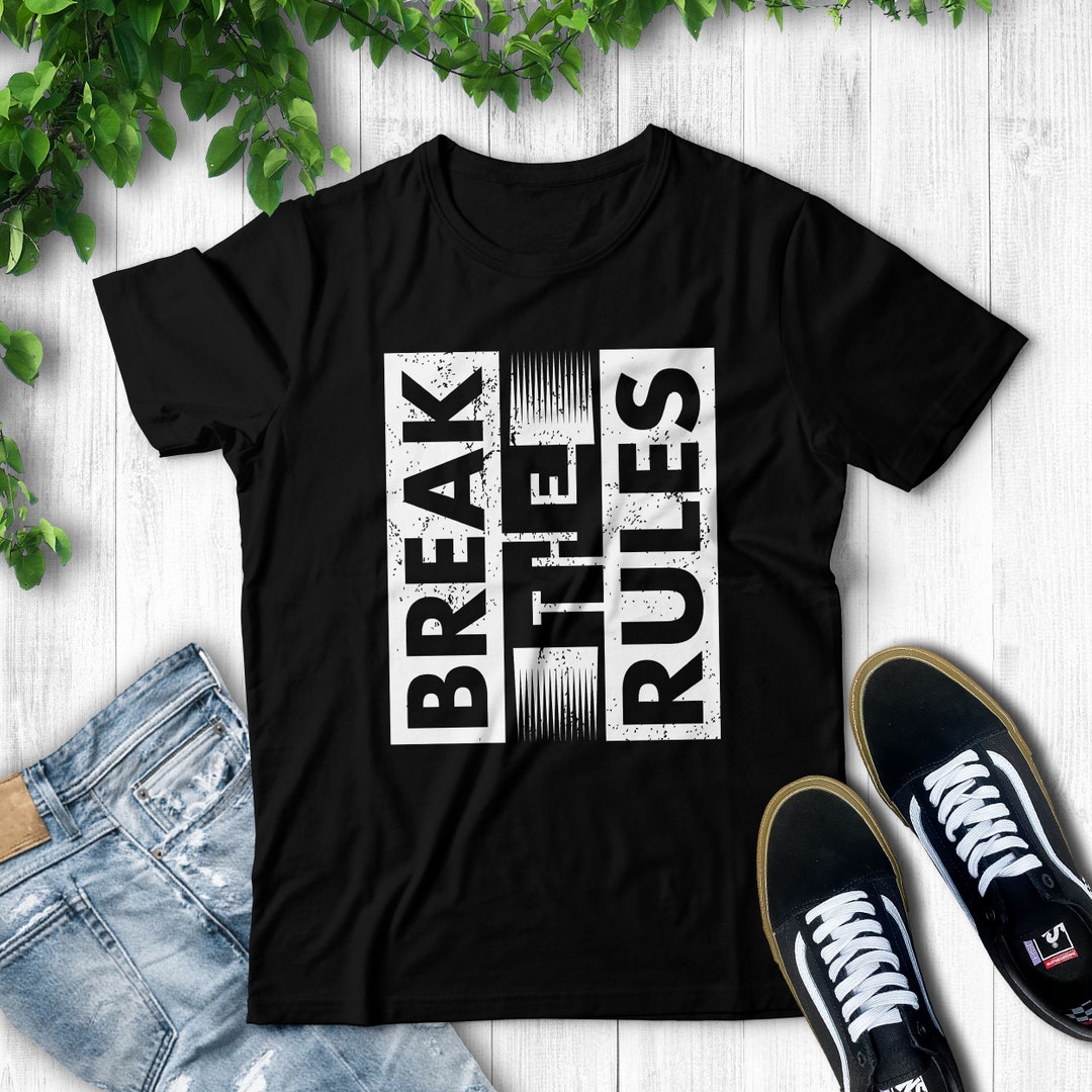 Camiseta Break the Rules, camisetas gráficas para hombres mujeres ...