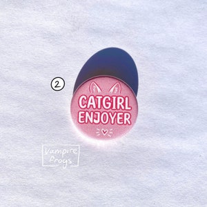 Catboy / Catgirl 1.25 Inch Pinback Buttons / Cat Boy Enjoyer Cat Girl Meme Pin / Babygirl Tiktok ...
