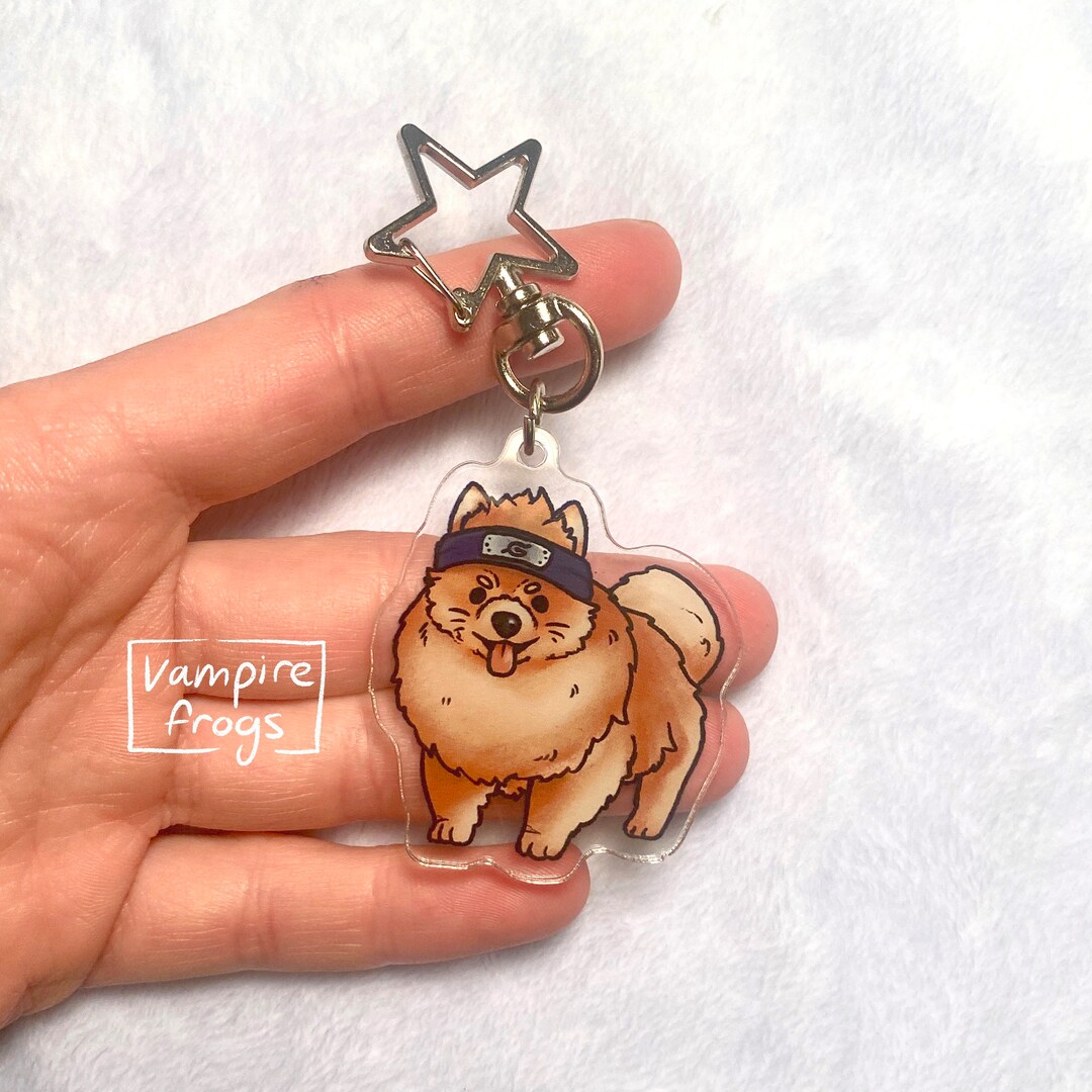 Ninja Dog Keychains / Pomeranian / Shiba Inu / Corgi Acrylic Charms ...