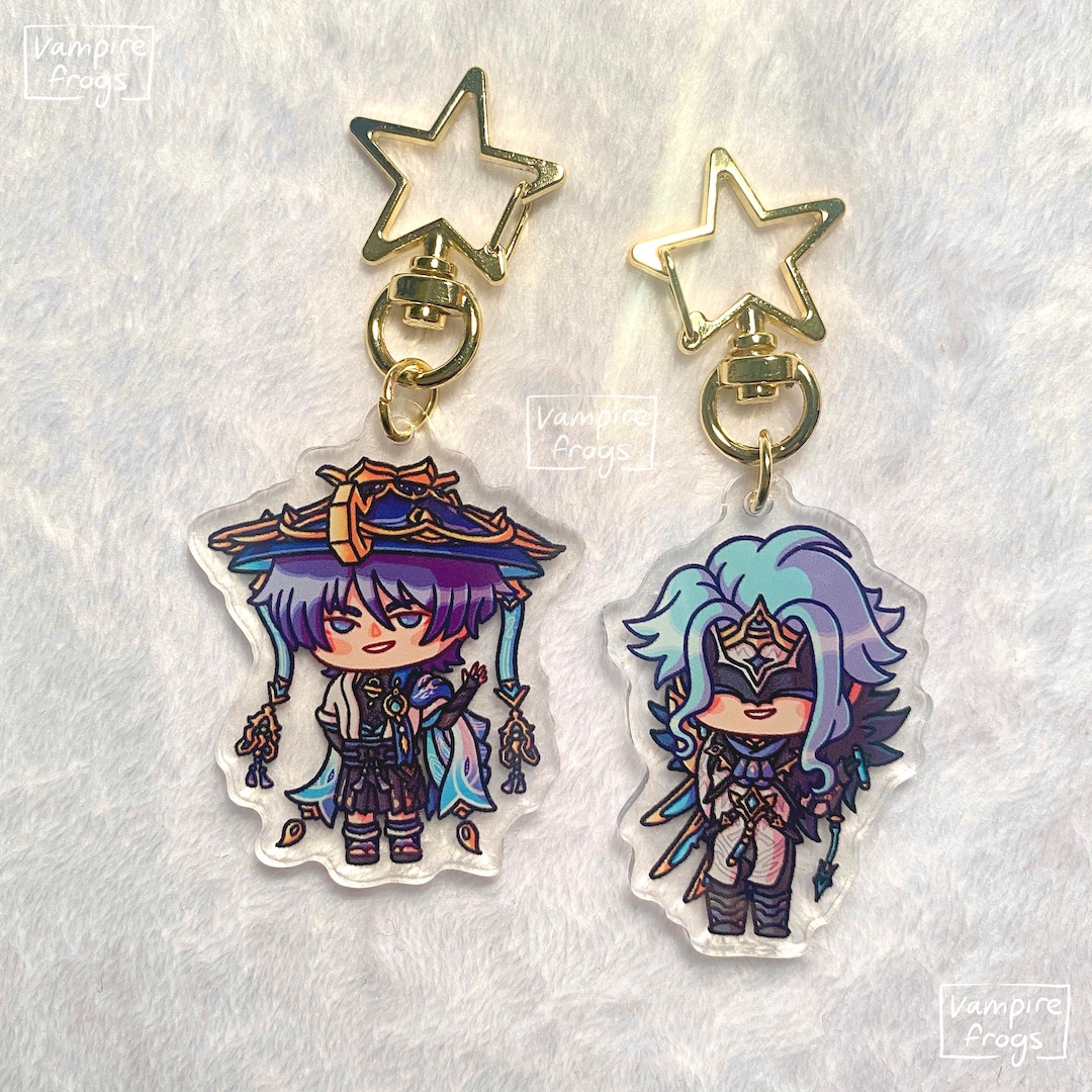 Scaramouche / Il Dottore Keychains / Genshin Impact Acrylic Charms ...