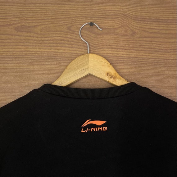 Li Ning Sports Big Logo Orange Embroidery Crewneck Sw… - Gem