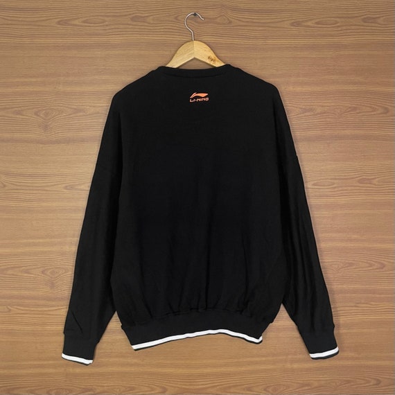 Li Ning Sports Big Logo Orange Embroidery Crewneck Sw… - Gem