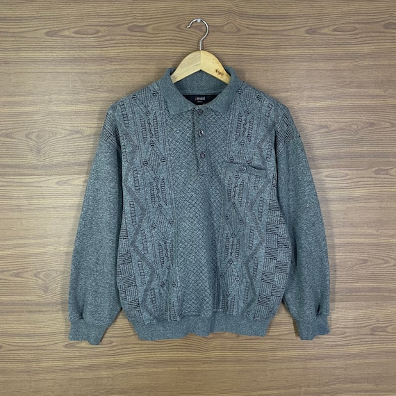 Rare!! Pierucci Italy Small Logo Embroidery Button Up… - Gem