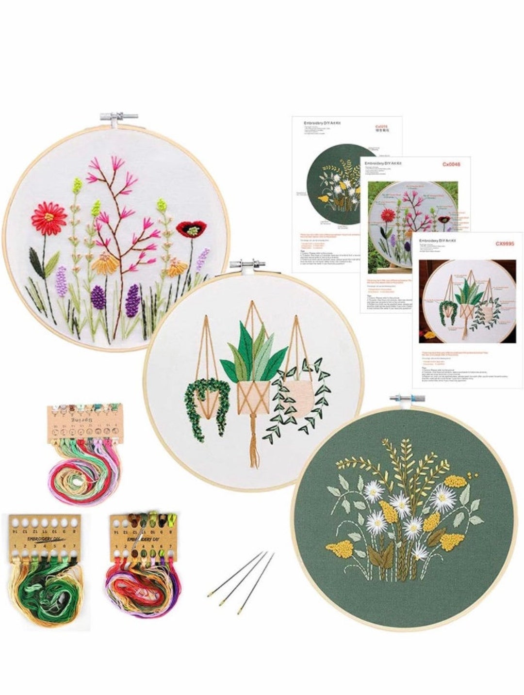 DIY Embroidery Kit Beginner, Beginner Embroidery Kit, Modern Embroidery ...