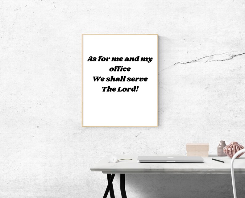 Office Wall Art, Wall Decor, Office Decor, Bible Print, Inspirational ...
