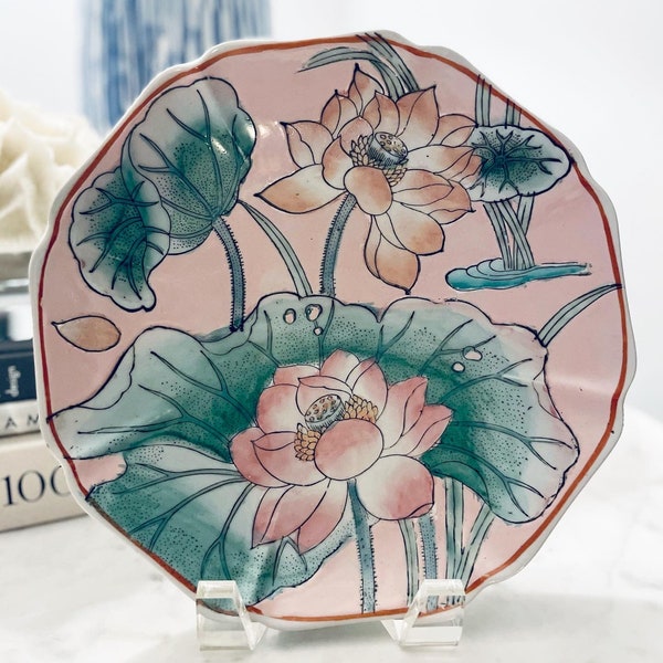 Asian Lotus Plate - Etsy
