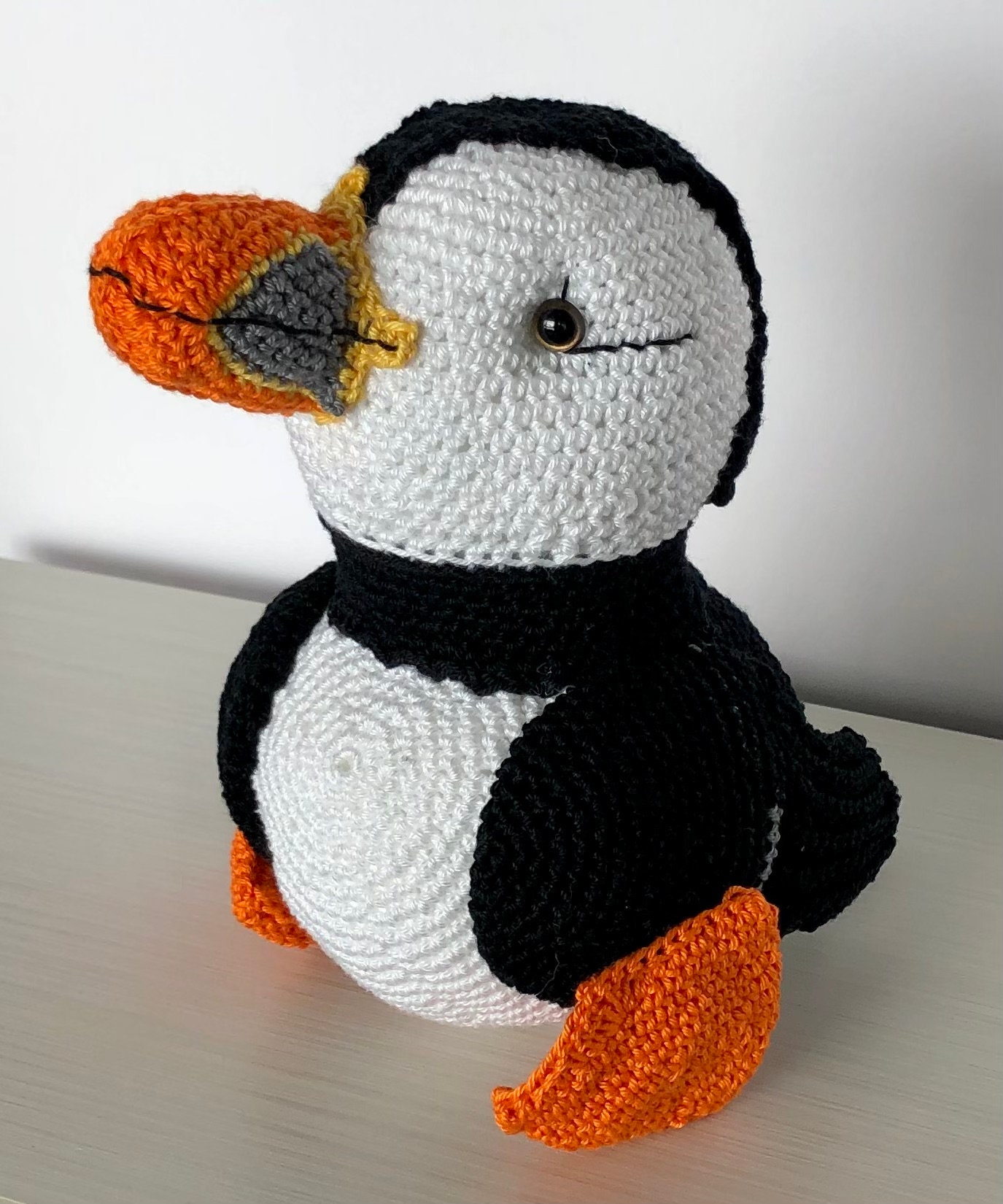 Stuffed Puffin Plushie Toy Amigurumi - Etsy