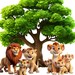Lion Family Tree Digital Print, Happy Lion Family Wall Art, Nursery ...