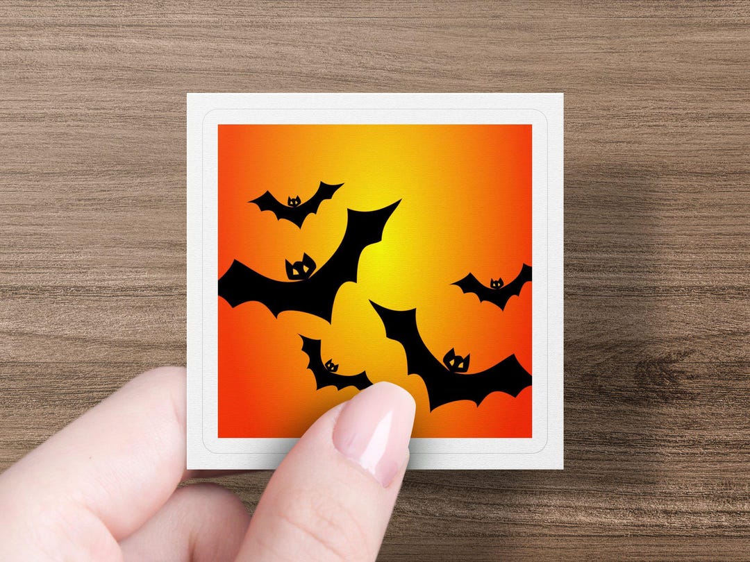 Halloween Bat Stickers, Spooky Bat Decals, Halloween Decorations ...