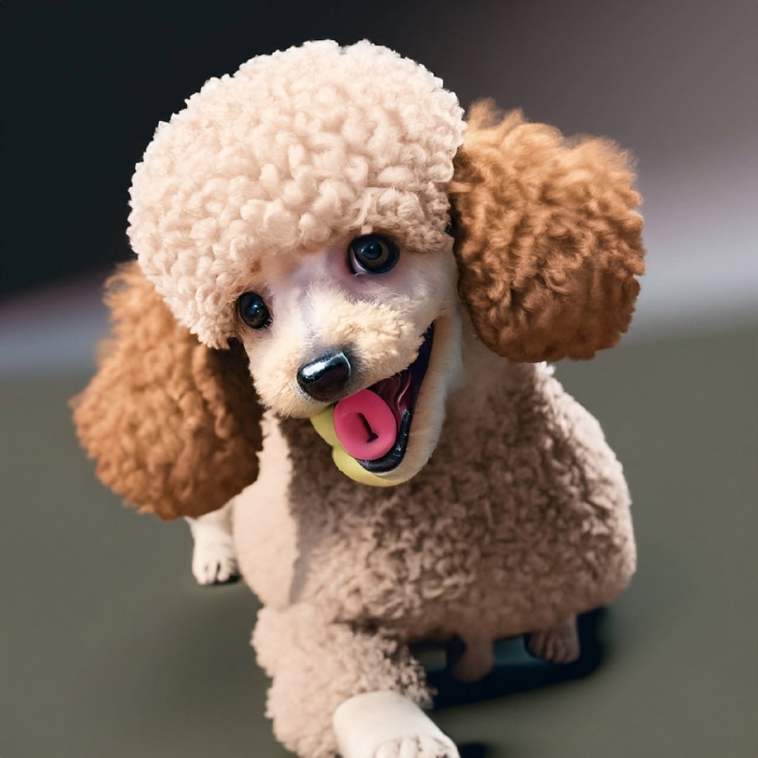 AI Generated Cute Poodle Wall Art - 20 Inches Wide by 20 Inches High - Etsy