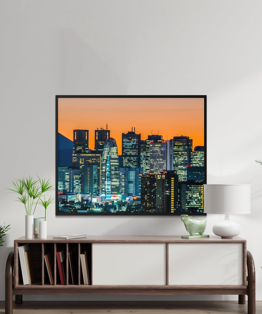 Tokyo City Skyline Wall Art, Digital Download Cityscape, Japan Sunset ...
