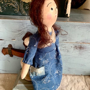 DIGITAL Pattern, Dolly Blue, a 10-inch Primitive Cloth Doll - Etsy