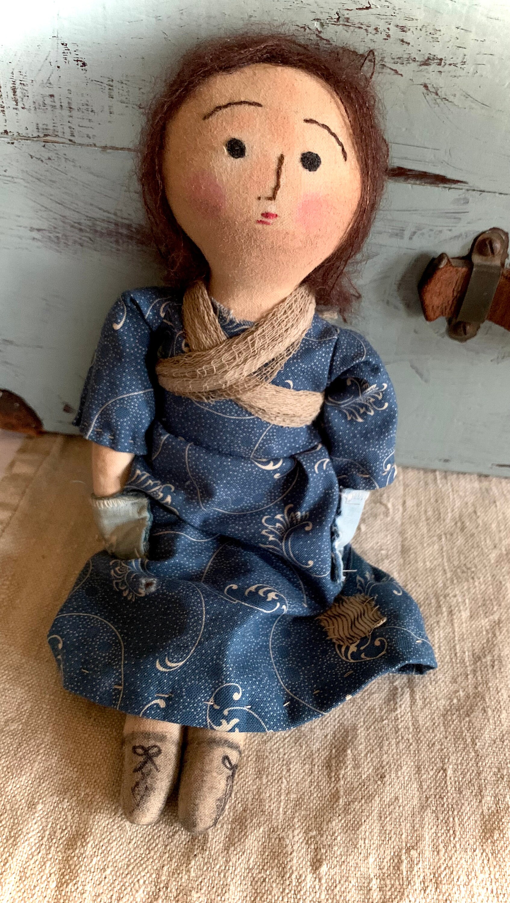 DIGITAL Pattern, Dolly Blue, a 10-inch Primitive Cloth Doll - Etsy