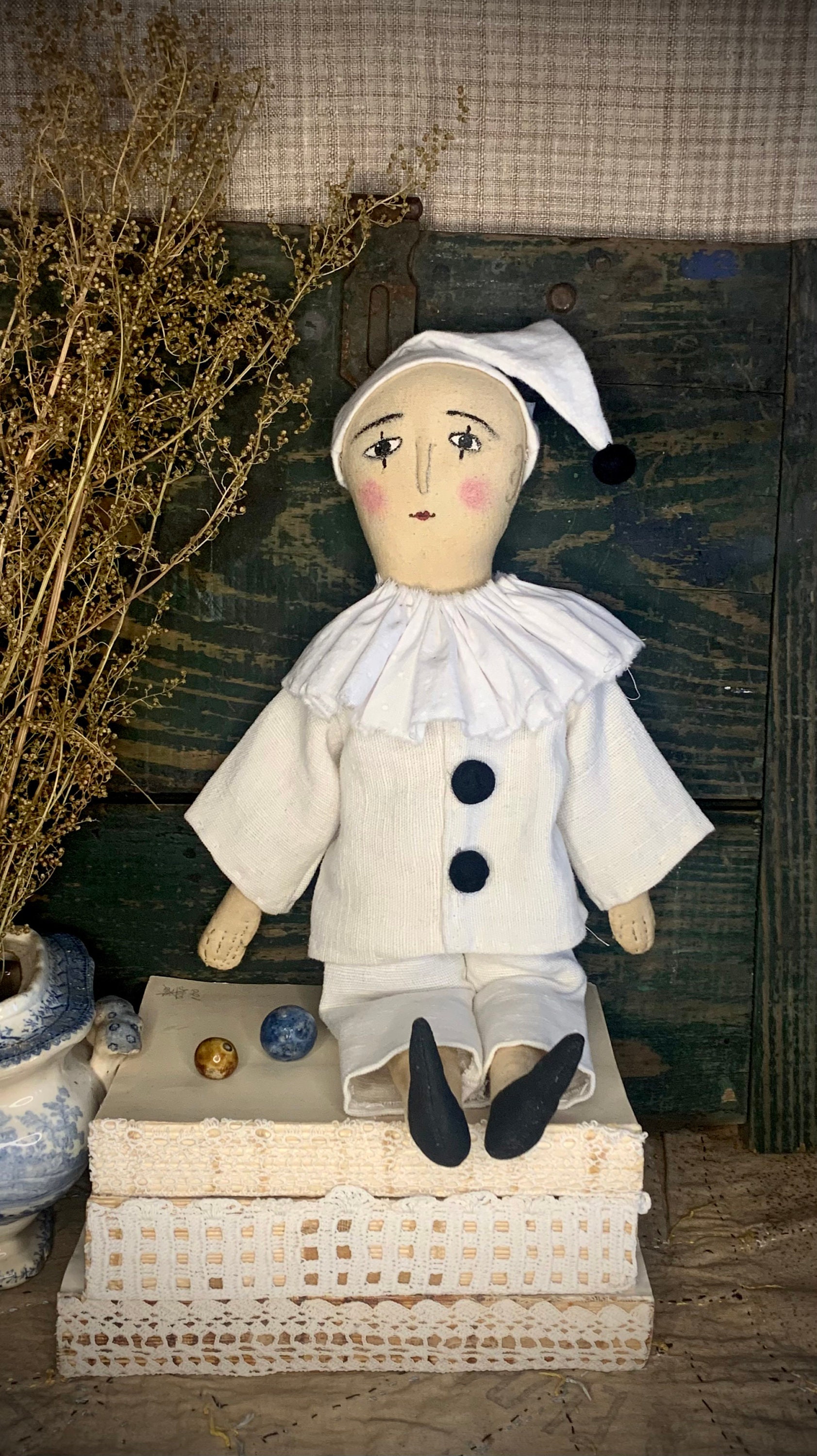 DIGITAL Pierre, A Primitive Cloth Doll Pattern, 15 Inches Tall by Moss ...