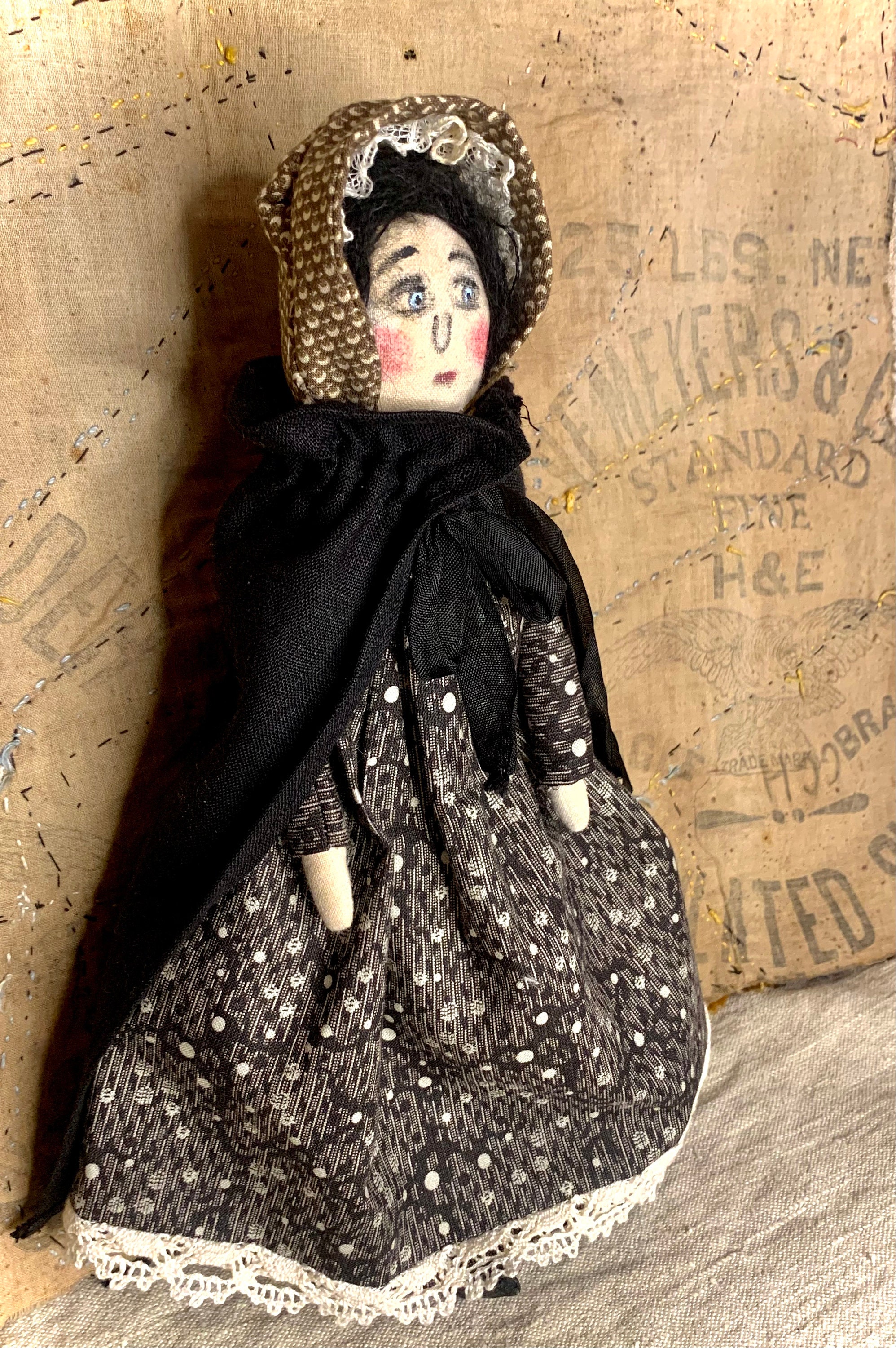 DIGITAL Pattern, Primitive Cloth Doll - Hilda Dibble, by Moss Hill ...