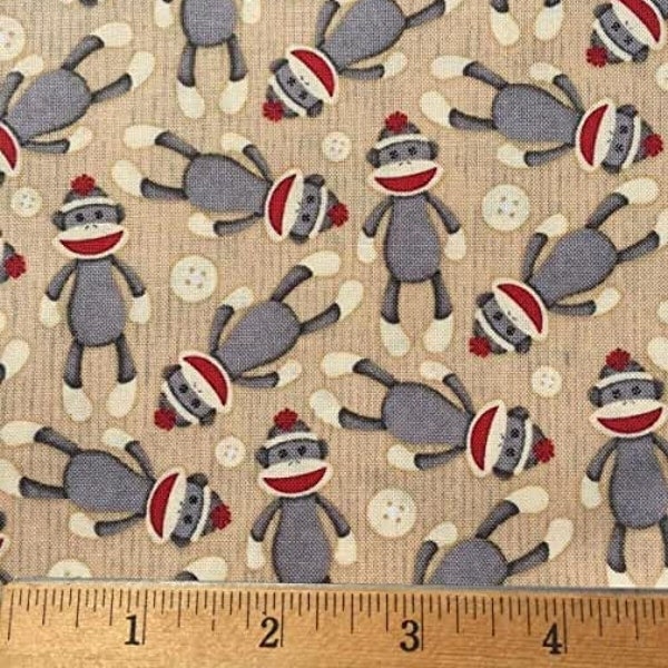Sock Monkey Fabric - Etsy