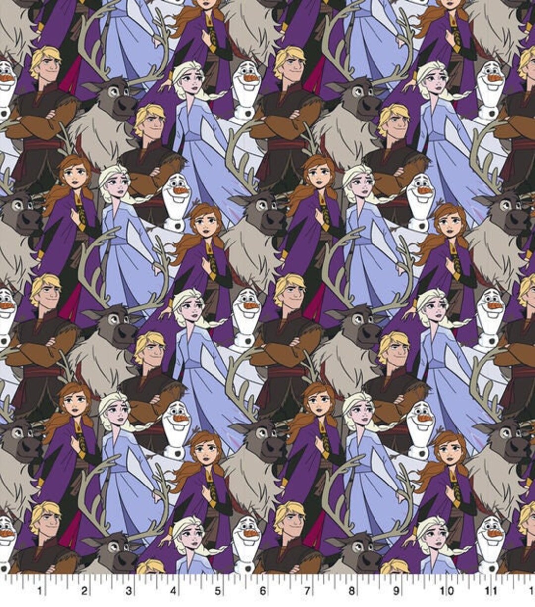 Disney Frozen Friends Stacked Elsa Anna Olaf Kristoff Sven Quilting ...