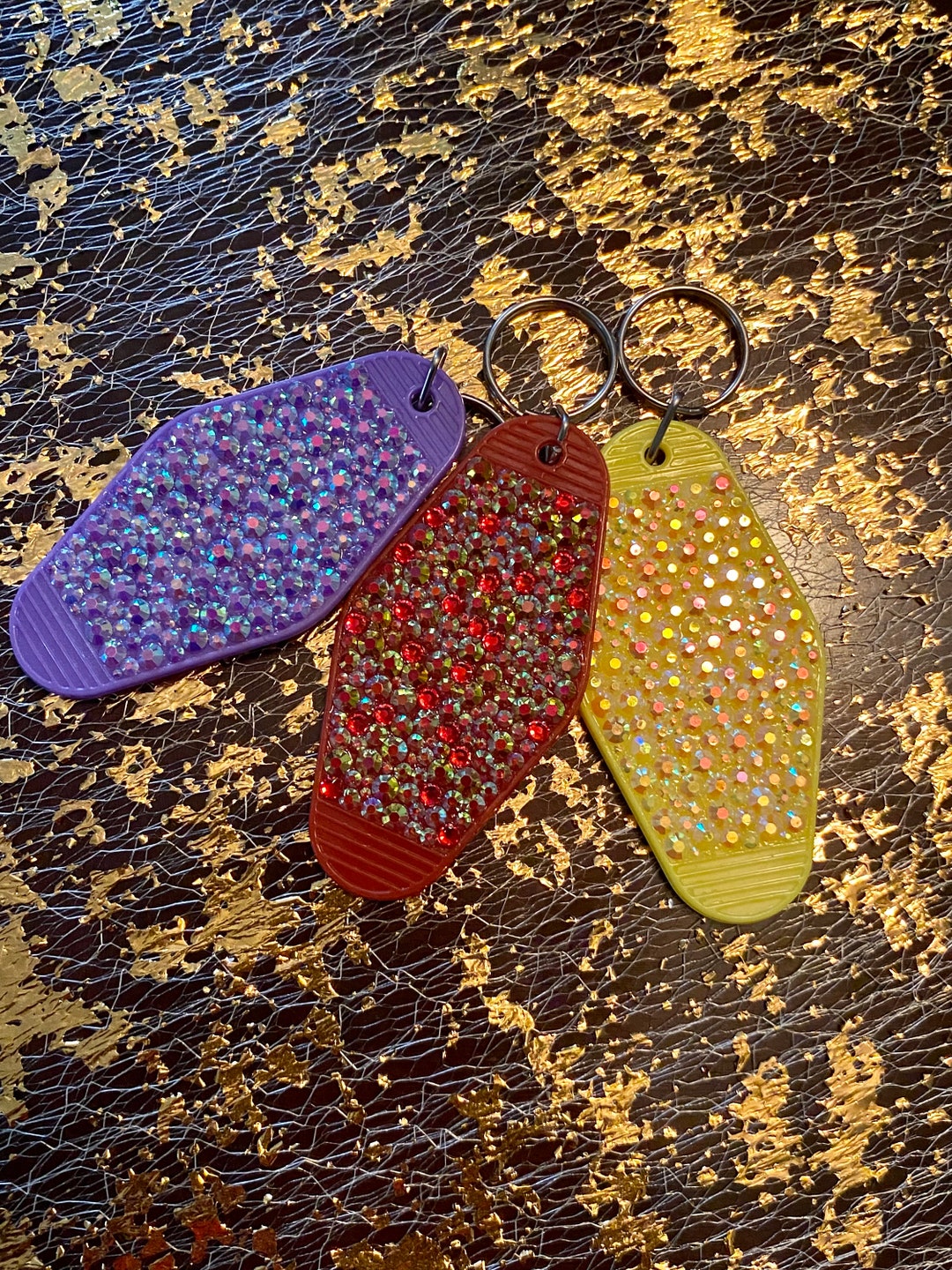 Bedazzled Motel Keychain - Etsy