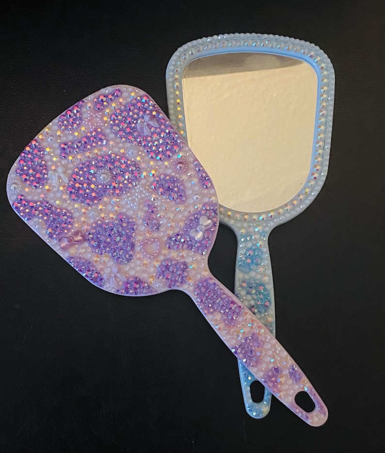 Bedazzled Small Hand Mirror - Etsy