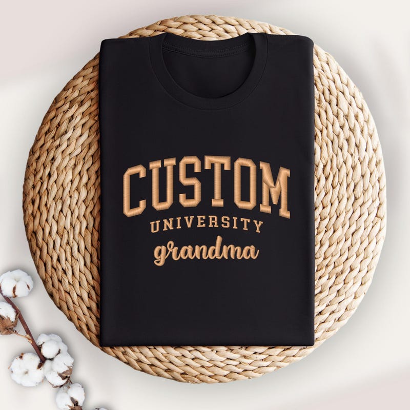 University Custom Embroidered Shirt - Etsy