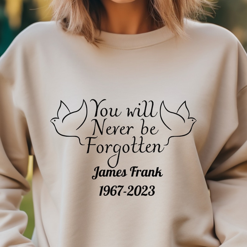You Will Never Be Forgotten Memorial Shirt,in Loving Memory of T-shirts ...