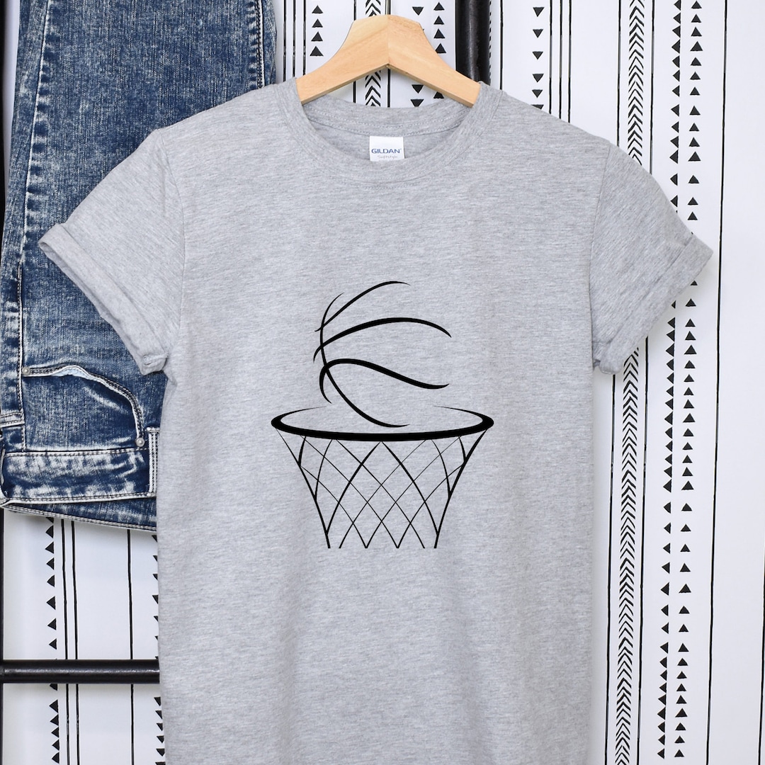 Trendy Basketball Shirt,basketball Long Sleeve Shirt,basketball Hoop T ...