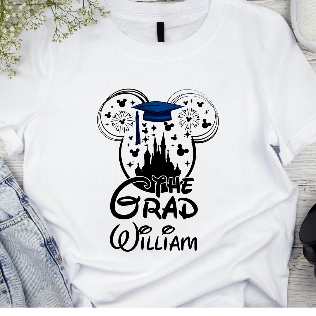 Custom Disney Grad 2025 Shirt, Graduation Castle Family Trip Shirt ...