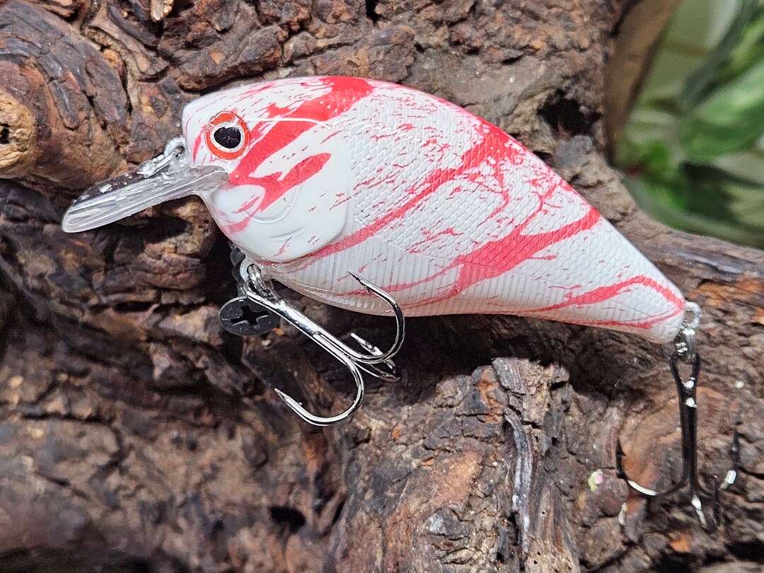 2.5 Squarebill Red and White Hydrodip - Etsy