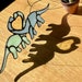 Stained Glass Dinosaur Pattern: Brontosaurus & T-rex Suncatcher (PDF ...