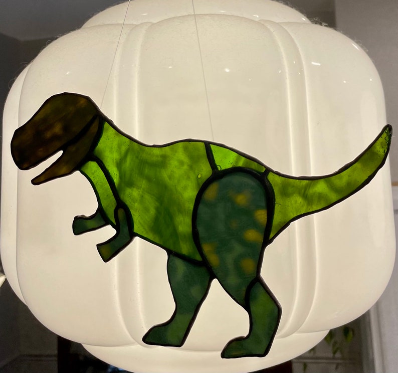 Dinosaur T-rex Tyrannosaurus Rex Reptile Large Stained Glass - Etsy