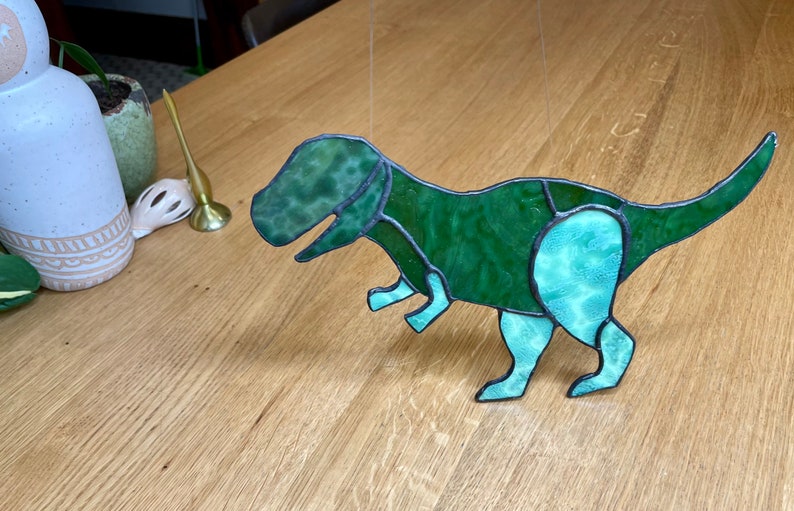 Dinosaur T-rex Tyrannosaurus Rex Reptile Large Stained Glass - Etsy