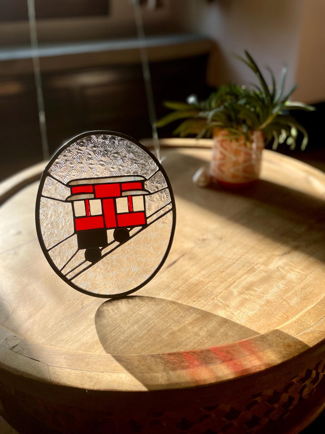 Handmade Pittsburgh Incline Suncatcher: Stained Glass Window Decor - Etsy